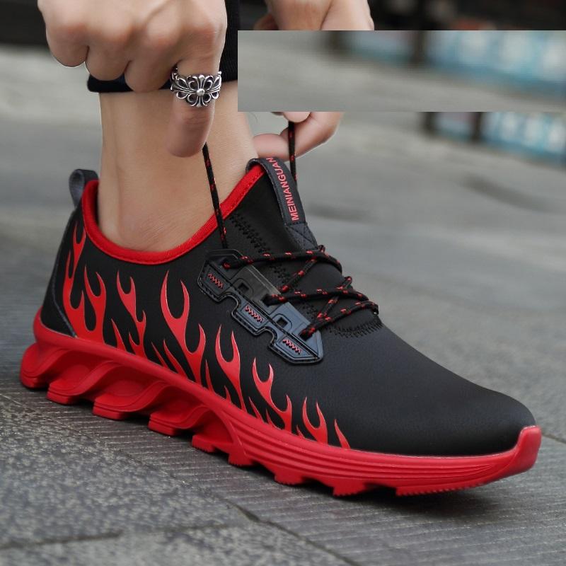 Fashion Sport Running Shoes Fire Pattern - Quymart Apparel