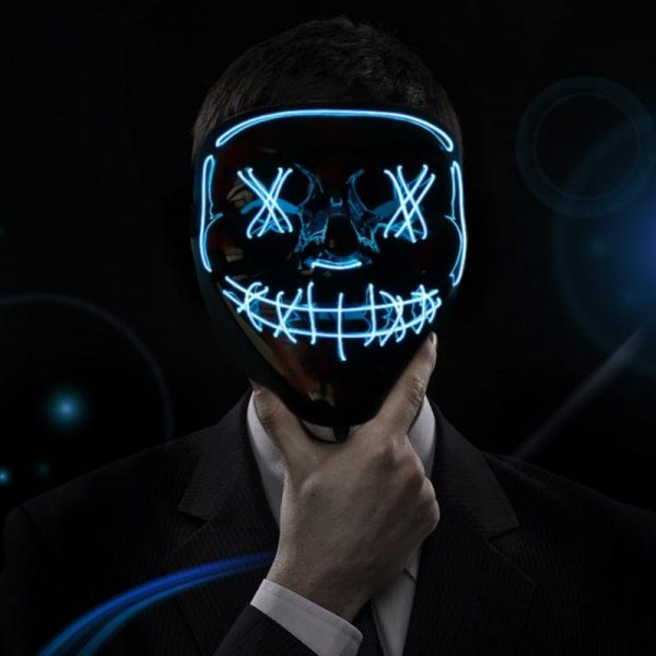 Glow In The Dark Halloween Led Mask - Quymart Apparel