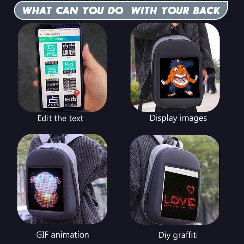 LED Screen Dynamic Backpack - Quymart Apparel