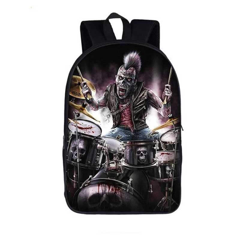 Skull with Rock Backpacks For Teenager - Quymart Apparel