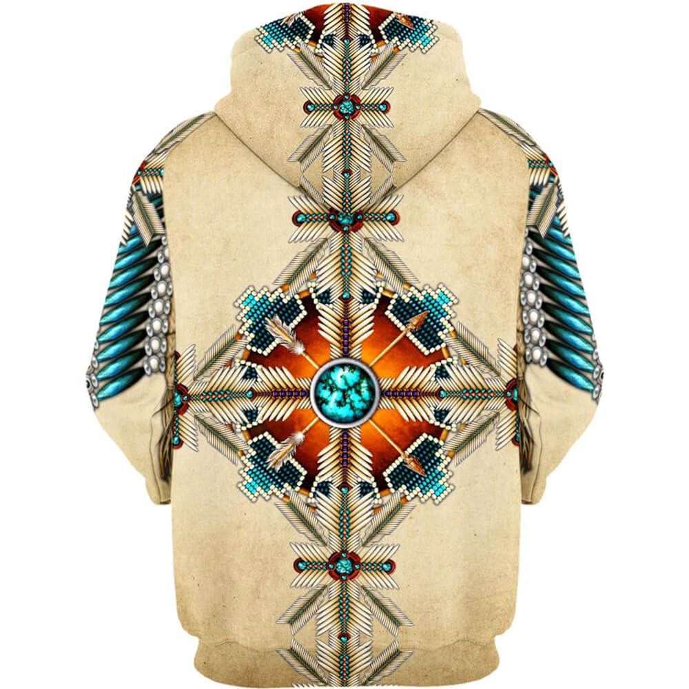 Native Indian Sioux Warrior Hoodie - Quymart Apparel