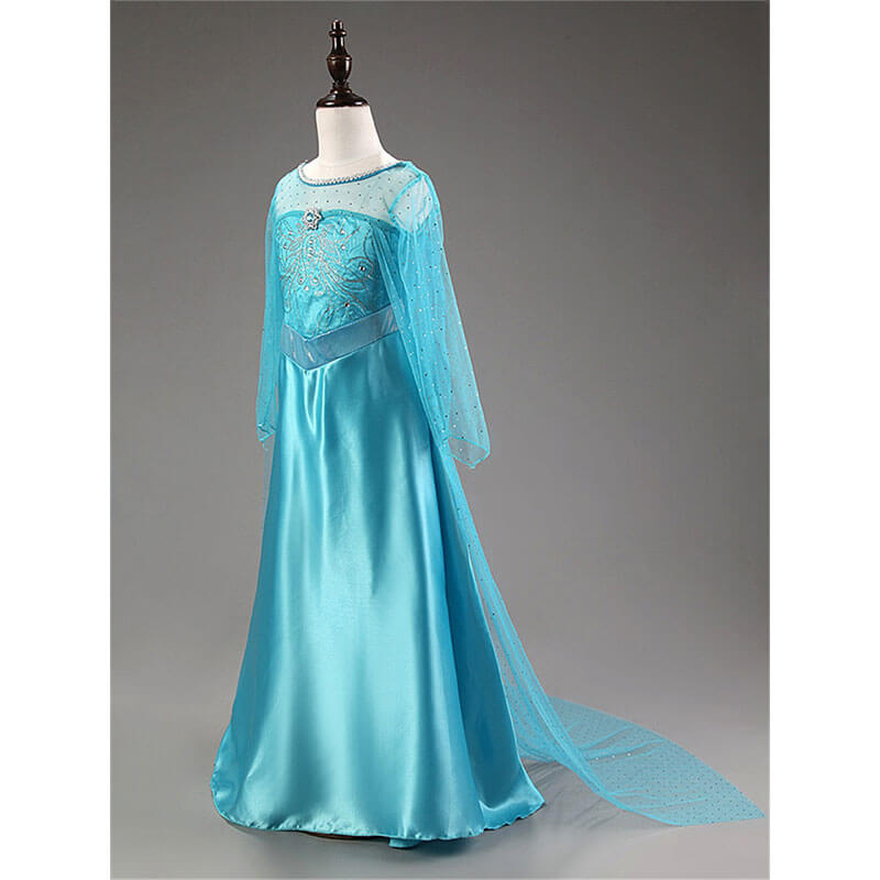 Light Blue Frozen 2 Princess Elsa Dress Cosplay - Quymart Apparel