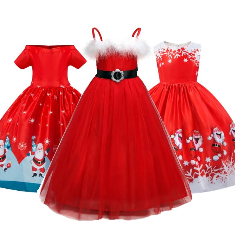 Red Christmas Dress For Girls - Quymart Apparel