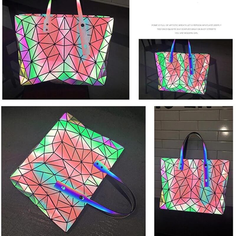 Holographic Bag Geometric Handbag For Women - Quymart Apparel
