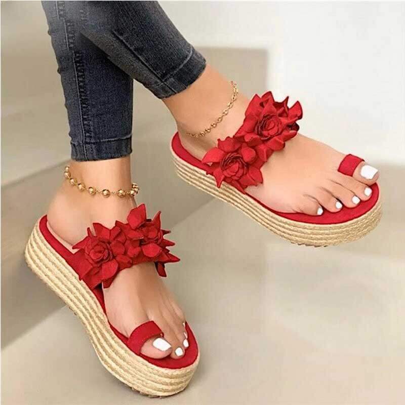 Flower High Heels Sandal With Roses - Quymart Apparel