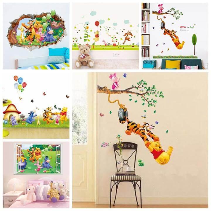 3D Baby Bear Cartoon Wall Decor for Kids Room - Home & Garden