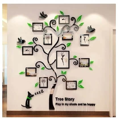 Family Tree 3D Wall Decor Sticker - Home & Garden