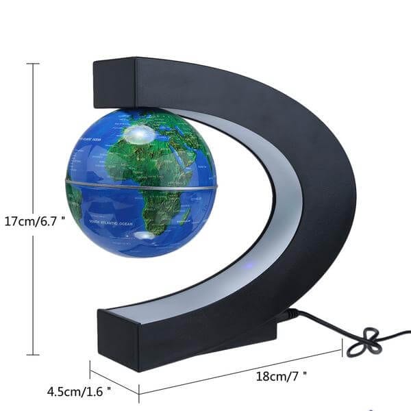 Magnetic Levitation Anti-gravity World Map, Floating Tellurion Globe ...
