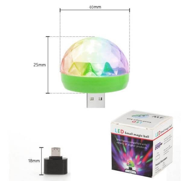 Mini USB LED Disco Light Home Party Decorations - Home & Garden