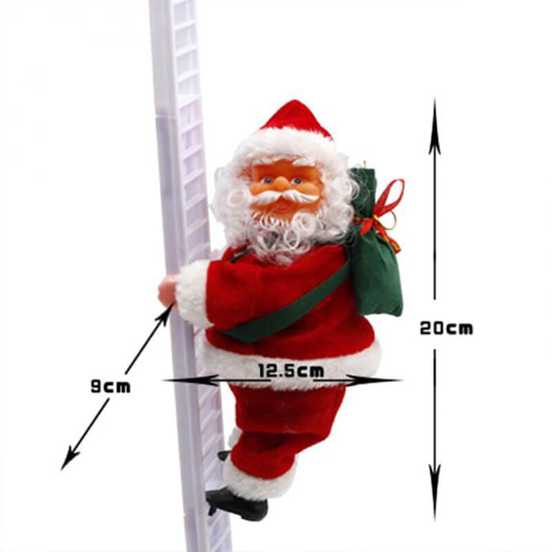 Ladder Climbing Santa Claus Christmas Ornament - Home & Garden
